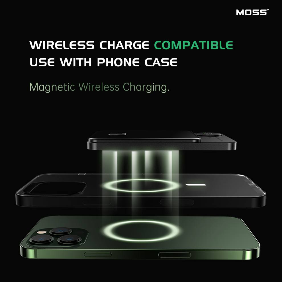 MOSS Power Magcharge 10000mAh Magnetic Wireless Powerbank with 20W PD ...