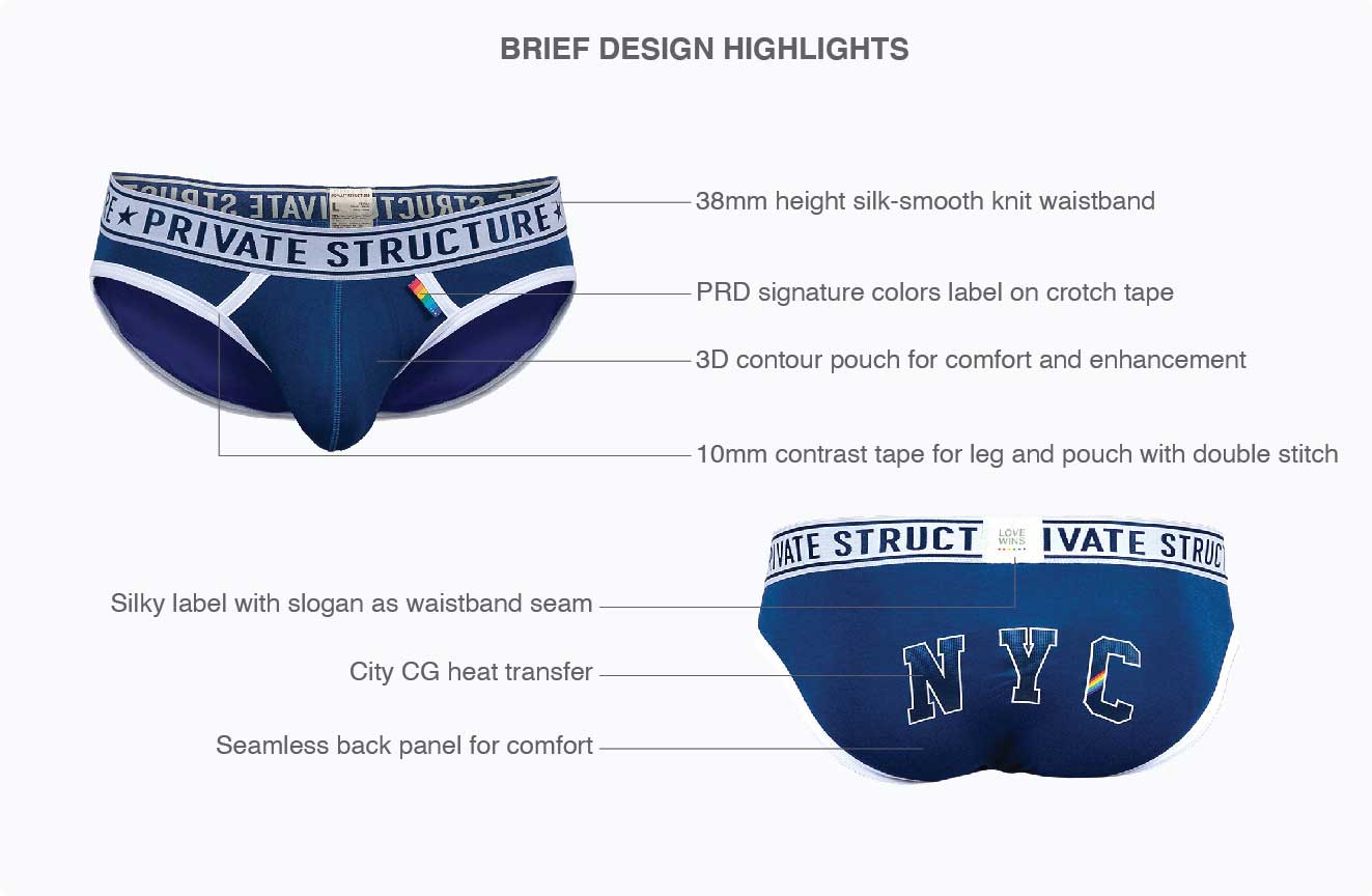 Private Structure Men Underwear PRD Limited Brief - Solid Black 4497 ...