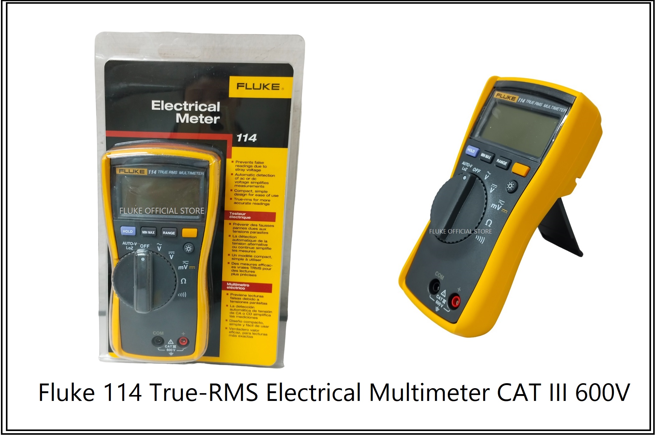 Fluke 114 True-RMS Electrical Multimeter CAT III 600V | Shopee Malaysia