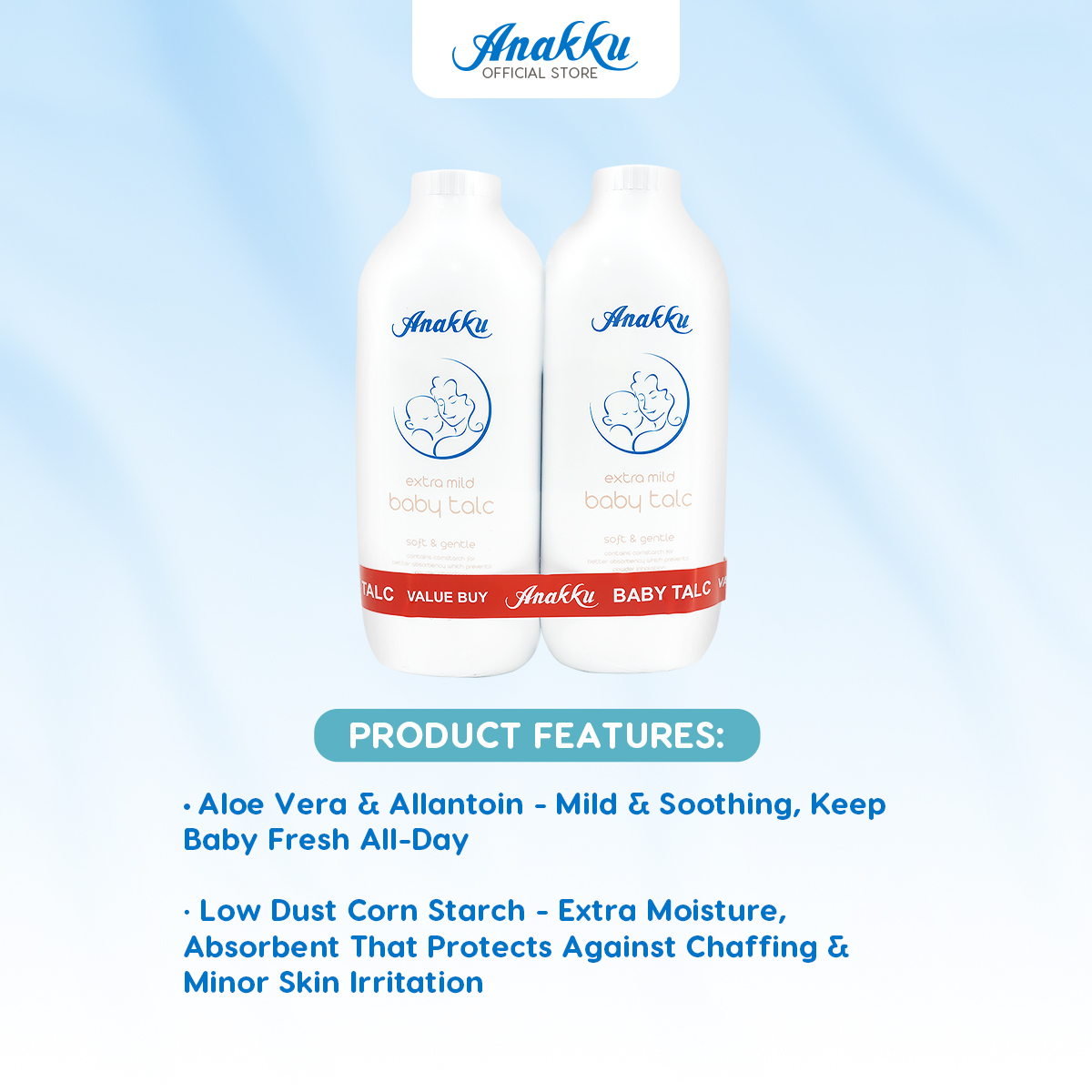 [Exclusive Combo] Anakku Newborn Baby Skincare Bundle Packs Baby Talcum ...