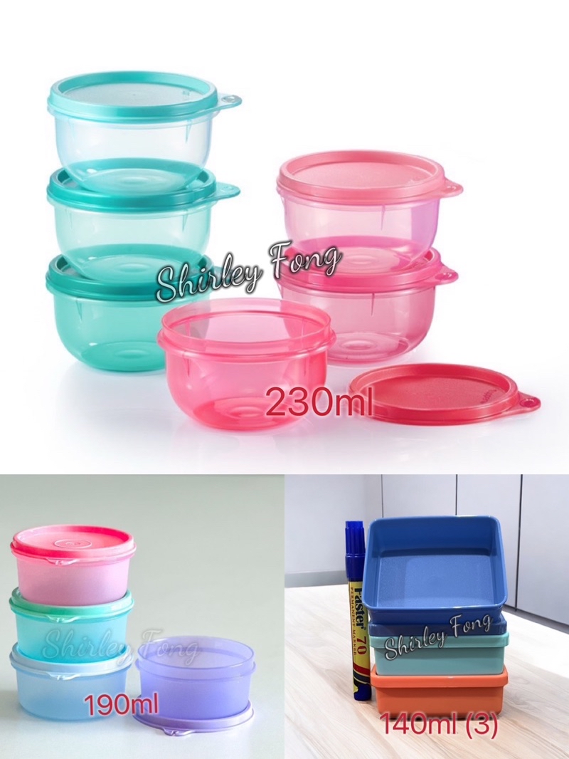 Tupperware Mini Bowls 190 ml / Small Saver 200ml / 230ml / Mini Square Away 140ml | Shopee Malaysia