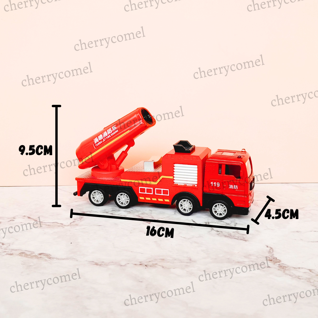 Alloy Firetruck Fire Truck Fire Engine Ladder Truck Water Jet Vehicle ...