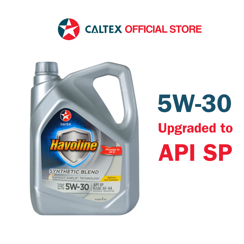 Caltex Havoline Synthetic Blend Engine Oil 5W-30 API SP (4 Liters) | Shopee Malaysia