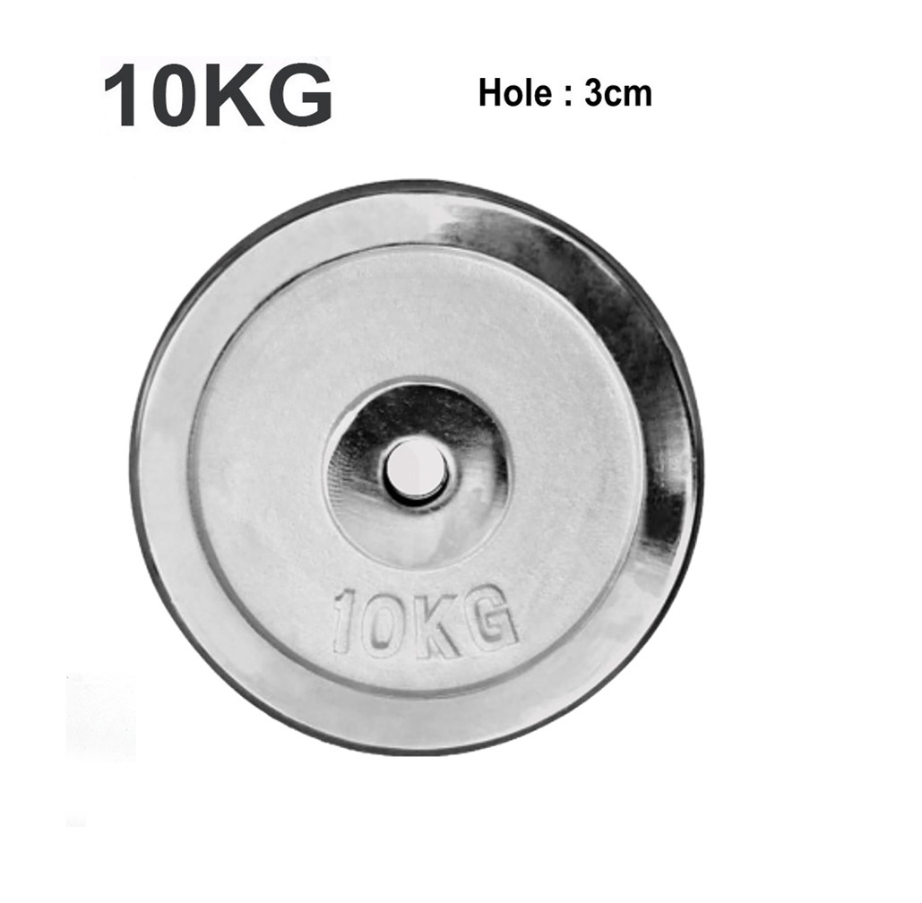 🔥🔥 20KG (2 X 10KG) Iron Dumbbell Plate High Grade Quality Iron Chrome ...
