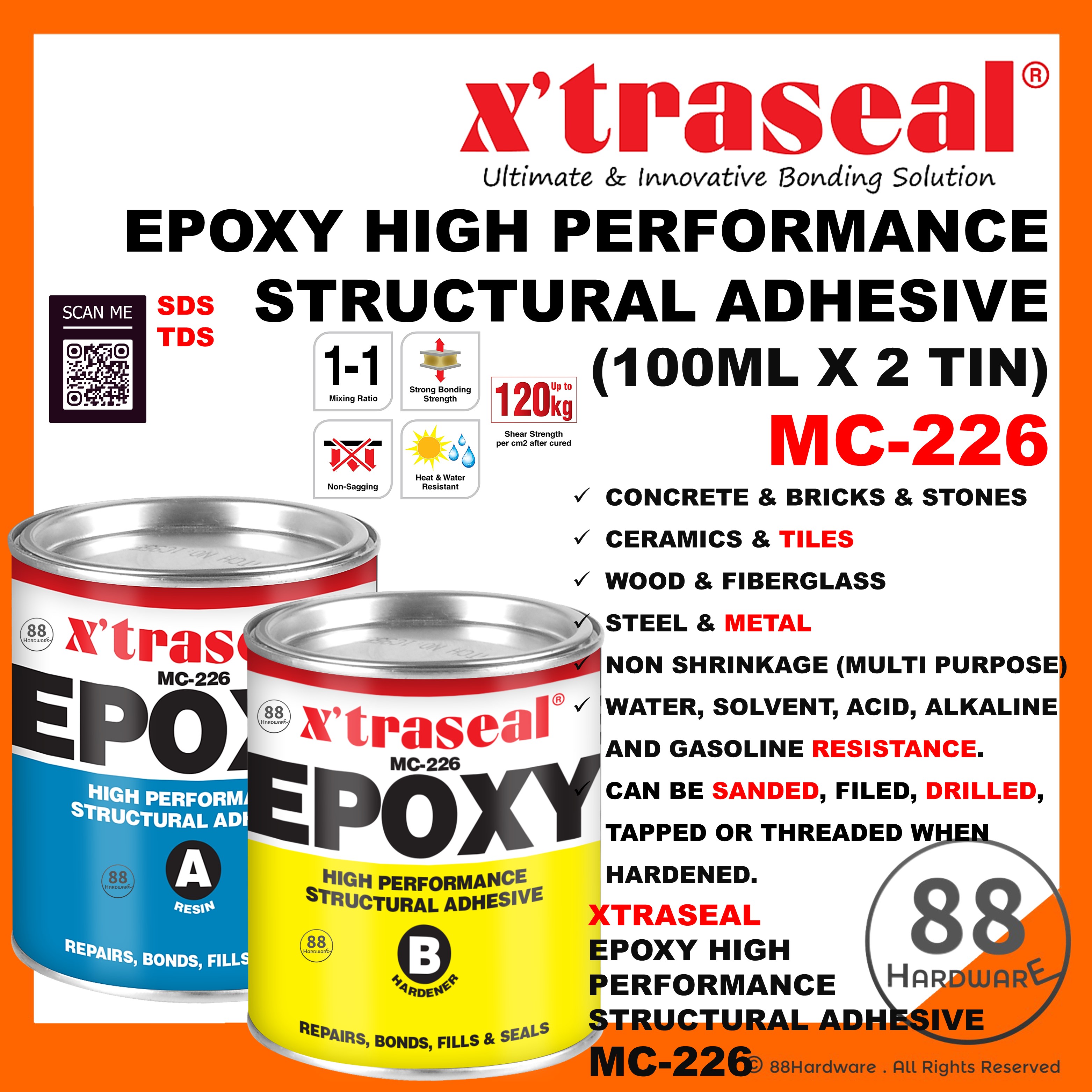 X'TRASEAL MC-226 Epoxy High Performance Adhesive Epoxy Adhesive epoxy ...