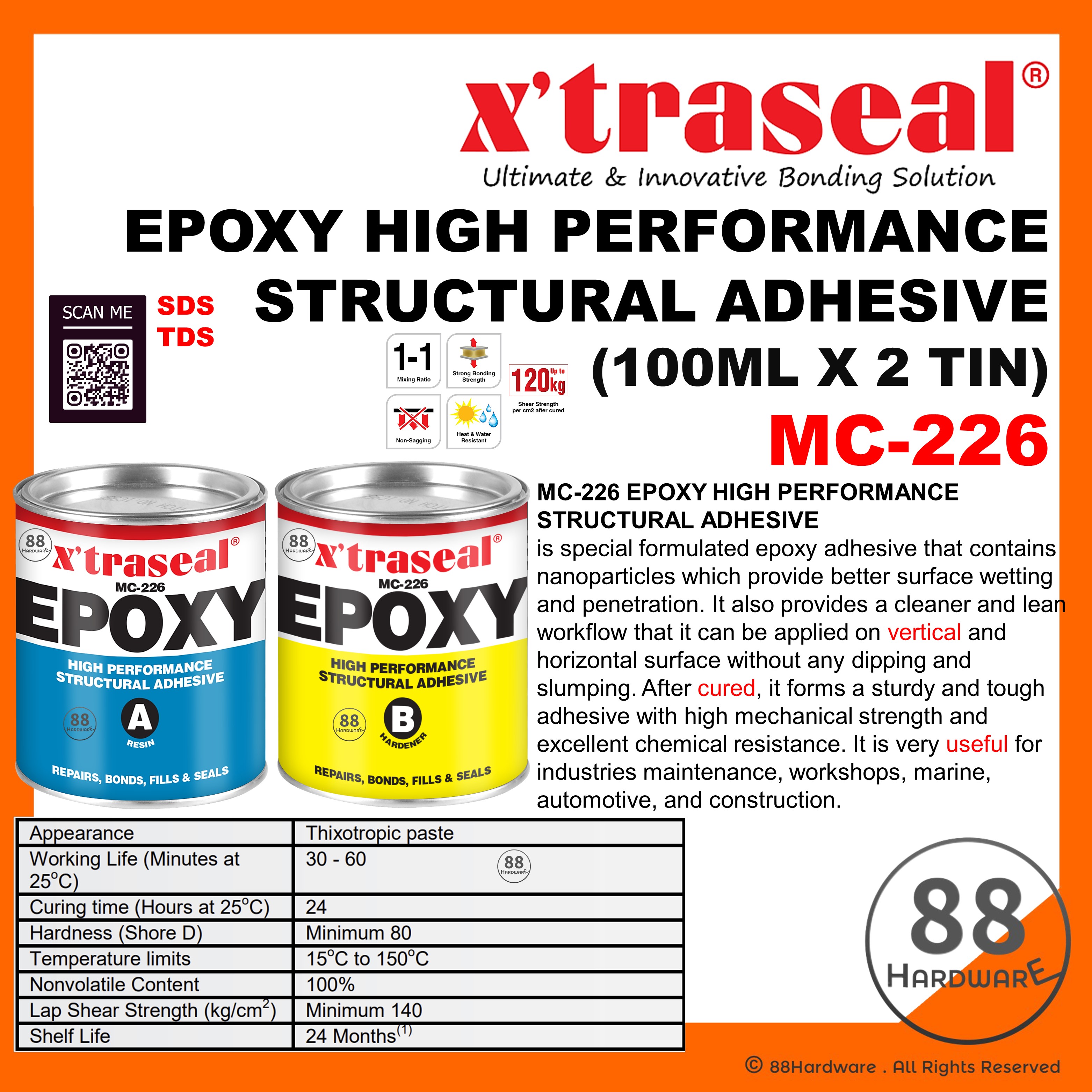 X'TRASEAL MC-226 Epoxy High Performance Adhesive Epoxy Adhesive epoxy ...