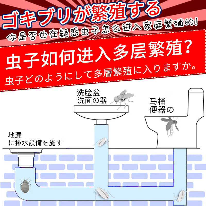 Sewer Drain Insecticide (500 ml) 管道杀虫剂 下水道排水管 消灭蚊虫 Anti Cockroach Anti ...