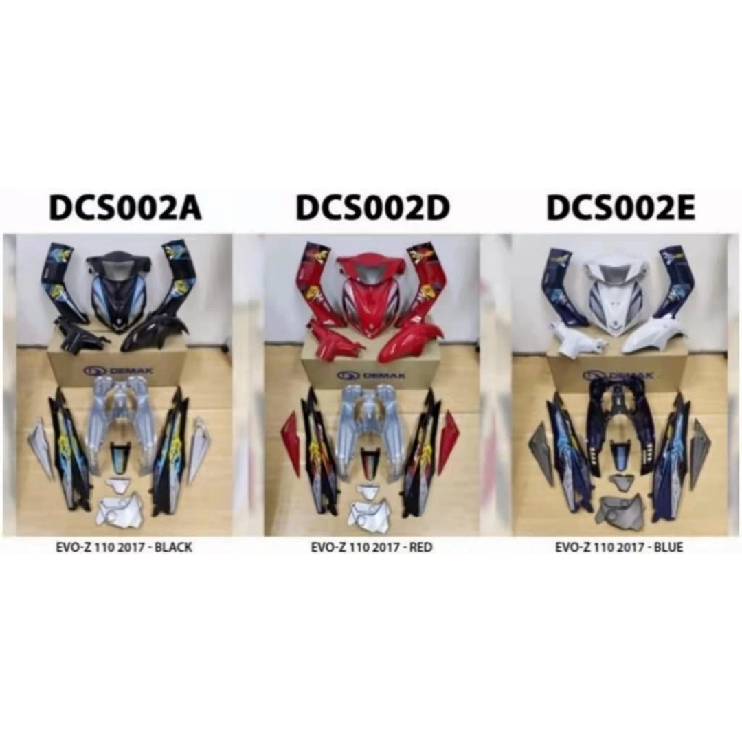 Body Cover Set DEMAK EVO-Z 110 2015 - 2017 BLACK RED BLUE COVERSET Original Demak EVO Z EVOZ ...