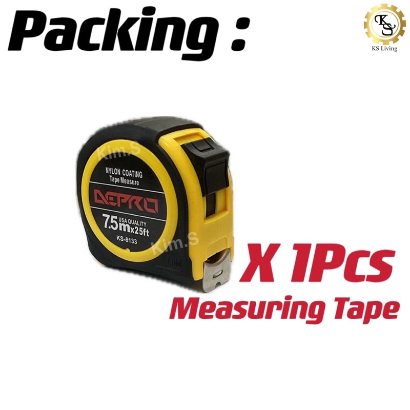 Kim.S Depro Measuring Tape Heavy Duty 10m 7.5m 5m 3.5m Pita Pengukur ...
