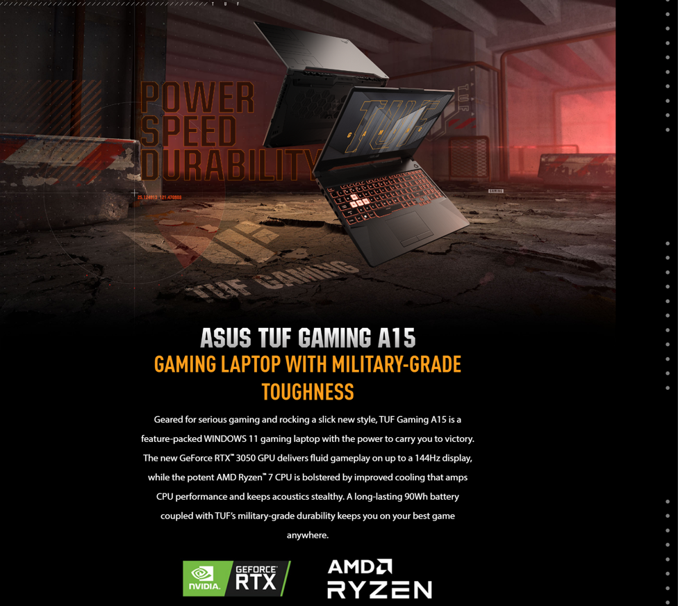 ASUS TUF Gaming A15 FA506N-CRHN039W (RYZEN 7-7435HS/16GB/512GB SSD ...