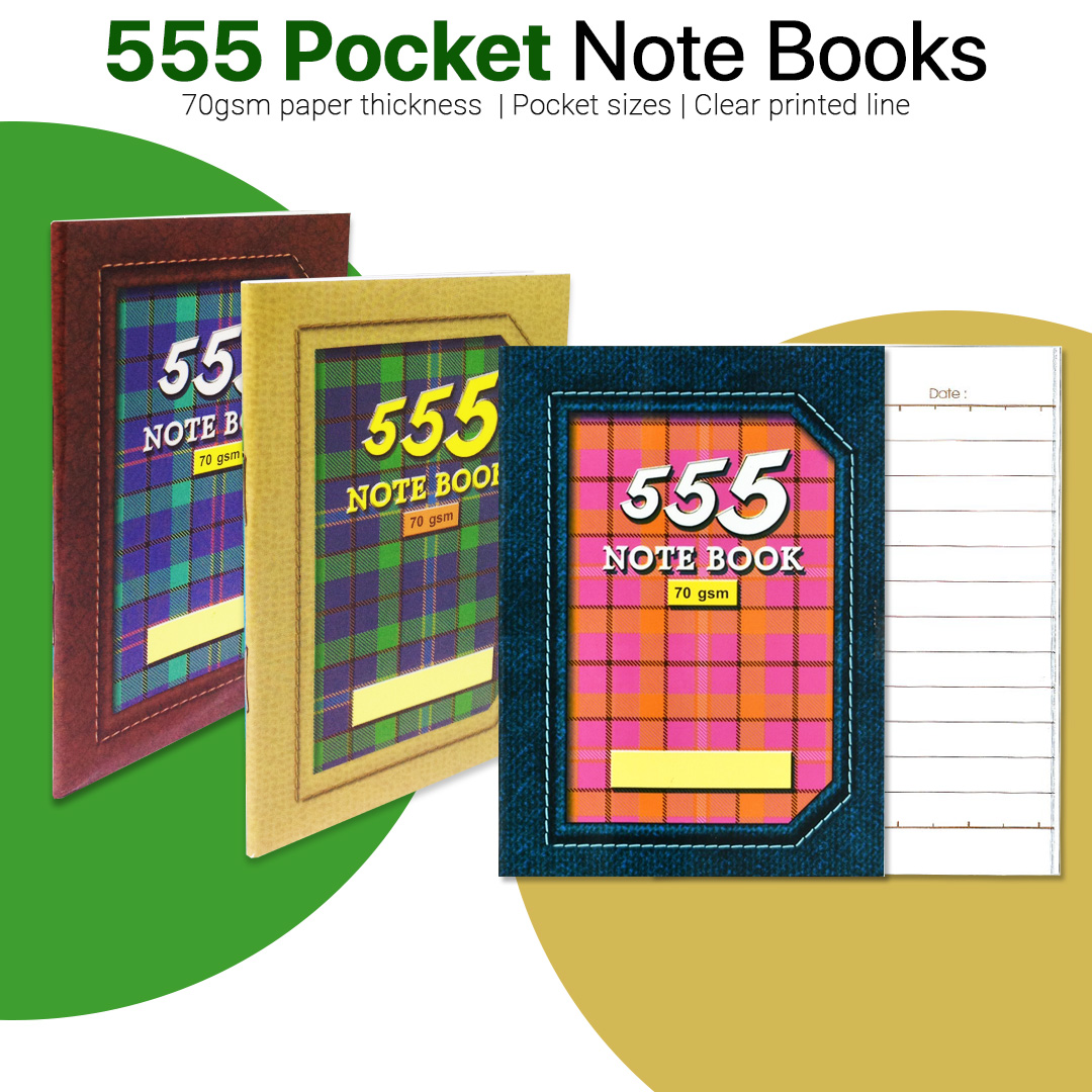 Captain A7 Buku 555 Notebook Pocket Note Book 70gsm Paper - (1s/PCS ...