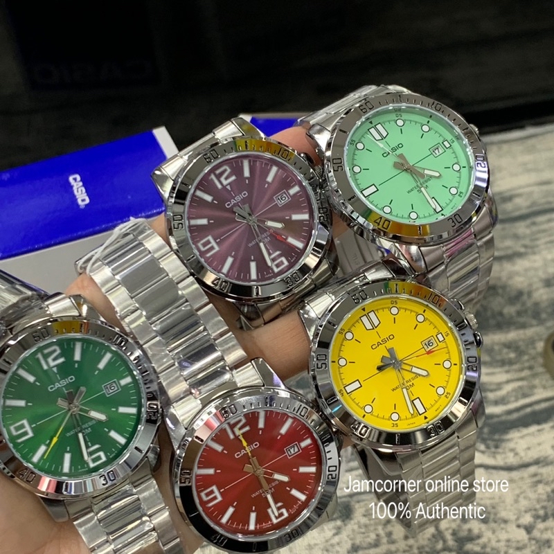 100% ORIGINAL CASIO MTP-VD01D-6BV/3B/3E1/3E2/4B/9E (6 COLORS) sporty ...