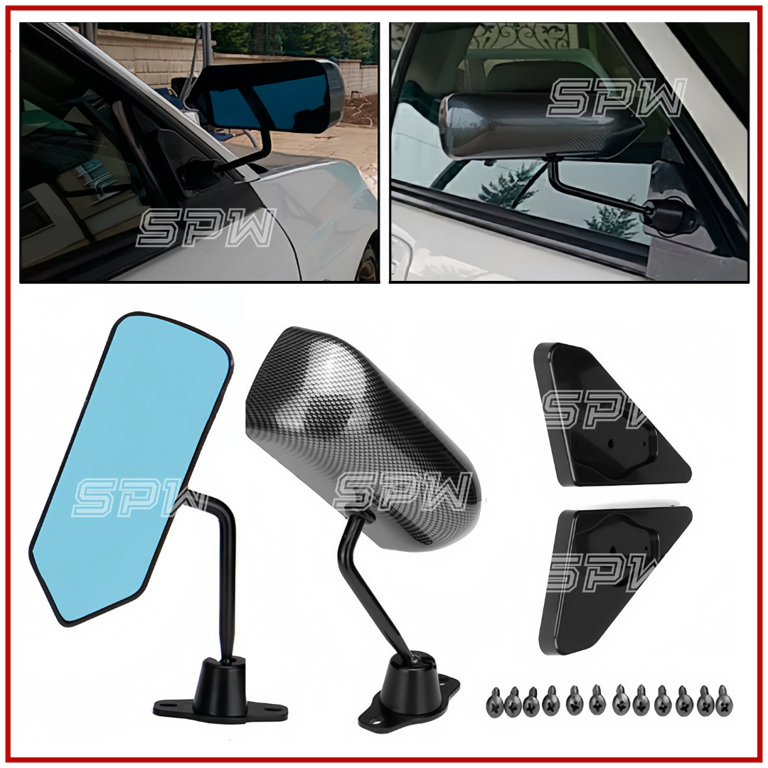 Universal Side Mirror (F1 Style) Car Rearview Blue Mirror Wide Angle ...
