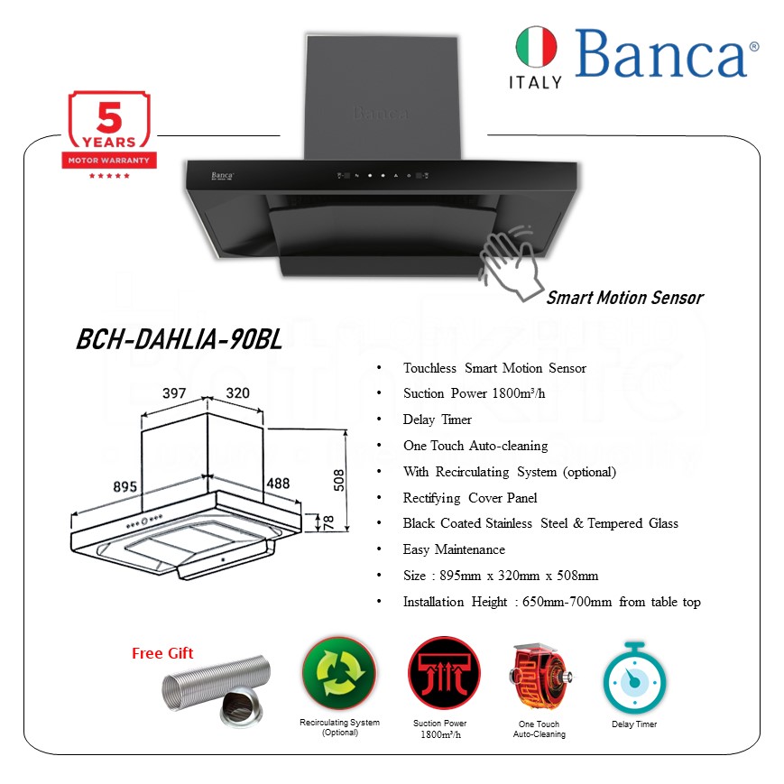 BANCA DAHLIA HAZEL BELLA TULIP LAVENDER Cooker Hood Kitchen Hood ...