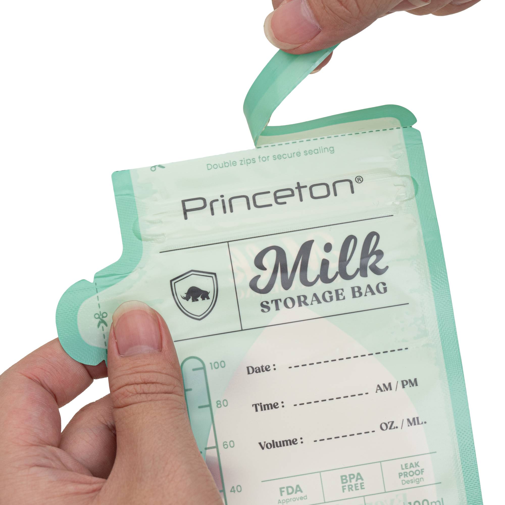 Princeton Double Zipper Breastmilk Storage Bag with Thermal Sensor ...