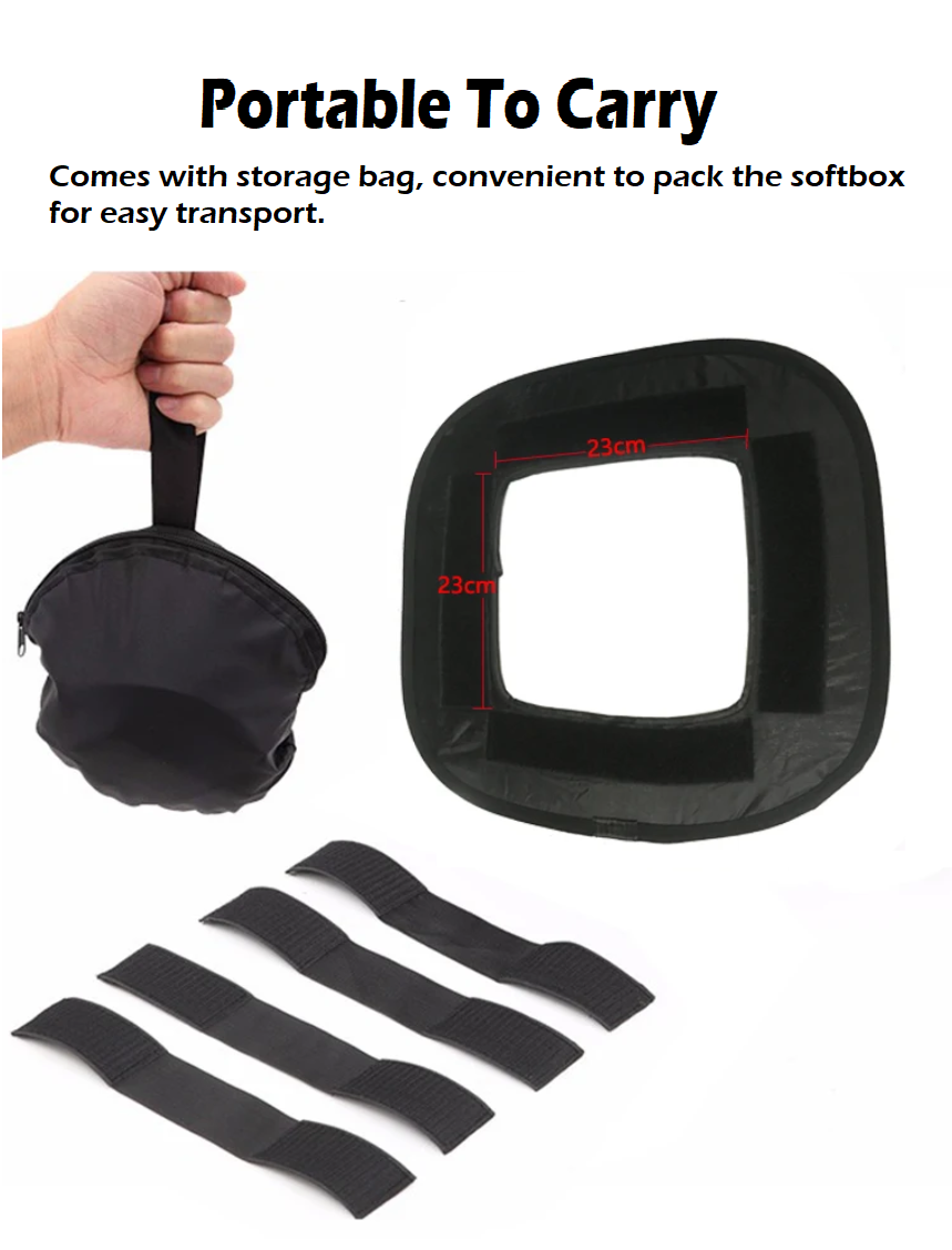 LED Light Panel Softbox Instant Foldable Collapsible Softbox Lighting ...