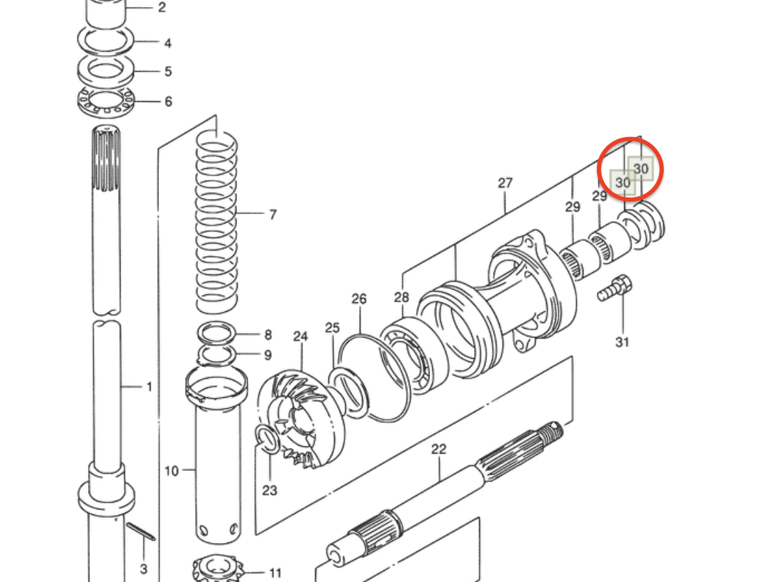 Propeller Shaft Oil Seal 40HP Suzuki Outboard - 09289-22007 | Shopee ...