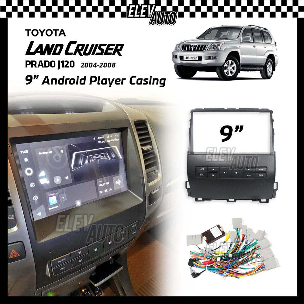 Toyota Land Cruiser Prado J120 2004-2008 9" Android Player Casing ...