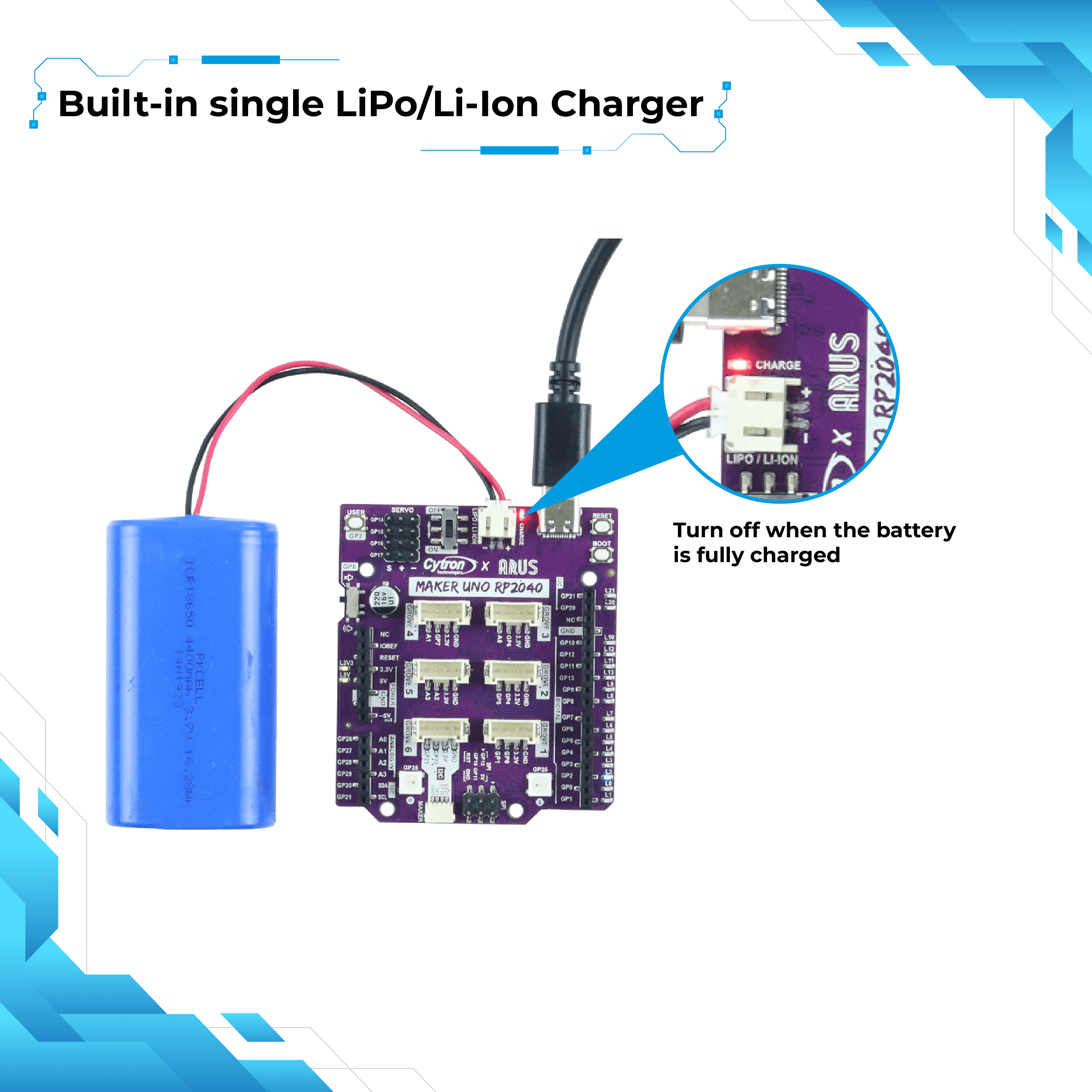 Maker Uno RP2040 with Raspberry Pi® RP2040, Python for microcontrollers ...