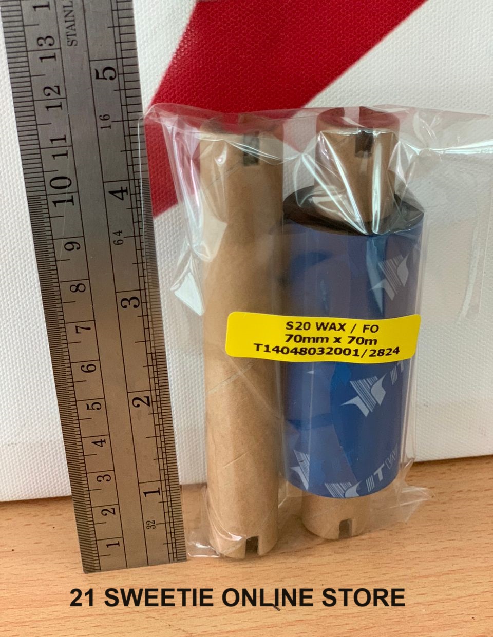 [1 roll] Premium 70mm x 70m Thermal Transfer Wax Ribbon 70x70 ITW TTR ...