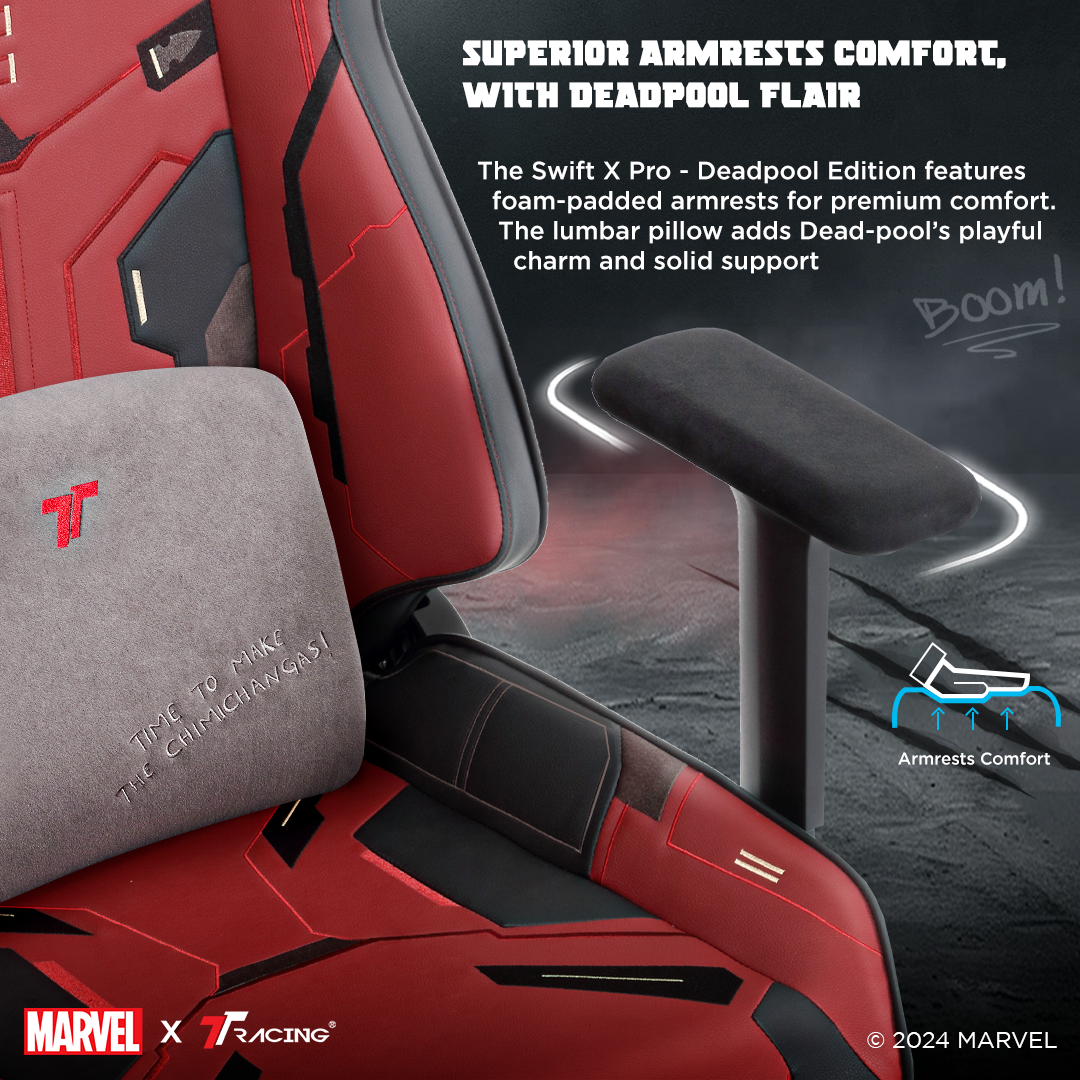 TTRacing Swift X Pro Deadpool Wolverine Edition Gaming Chair Office ...