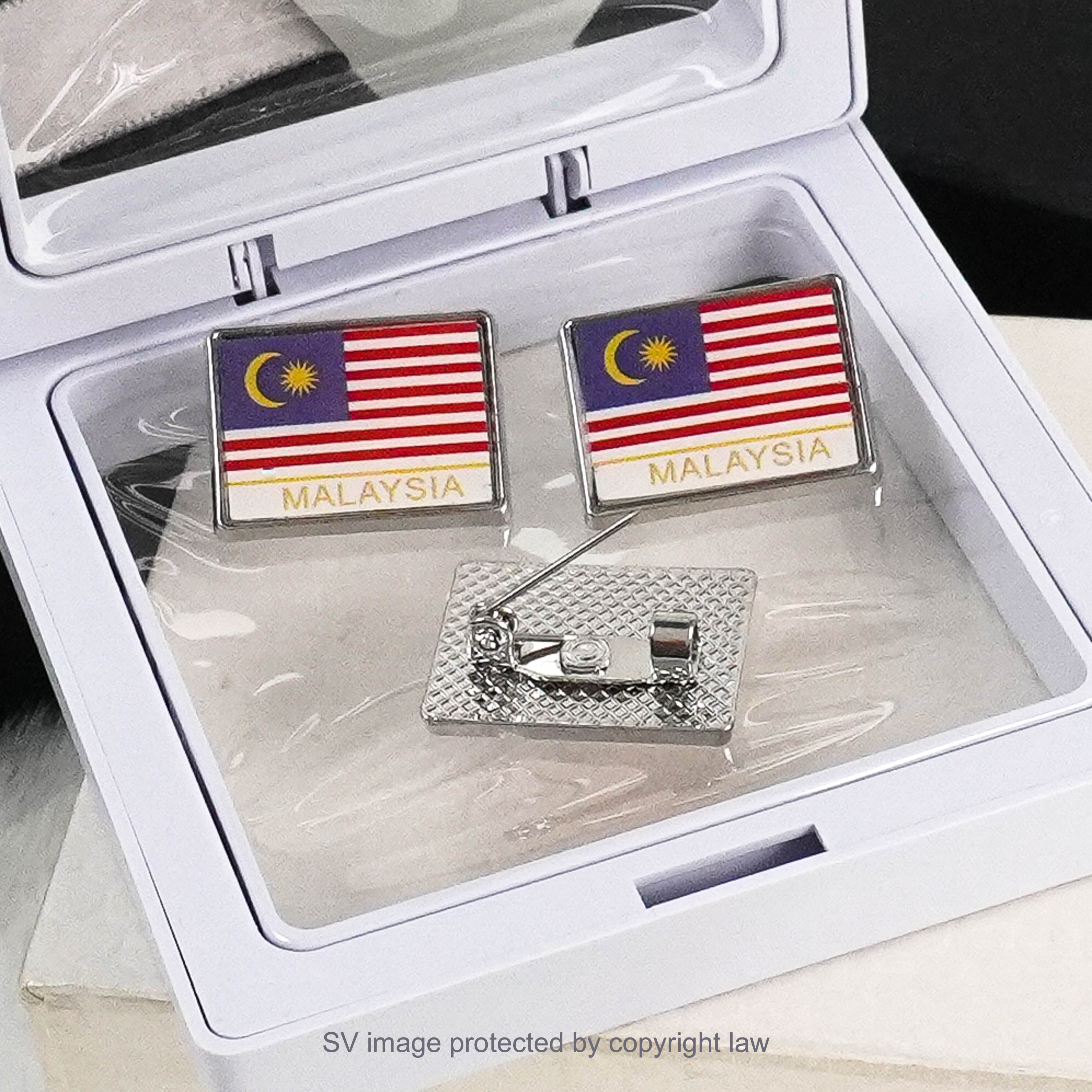 Brooch Pin Tudung Flag Love Round 1Pc/3Pcs Bendera Merdeka Jalur ...