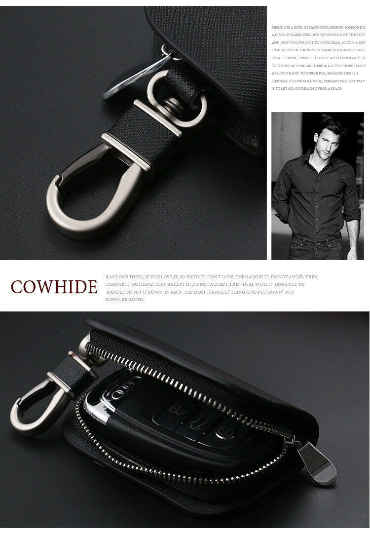 Smart key holder keyless car key Remote cover car Key pouch leather Key ...
