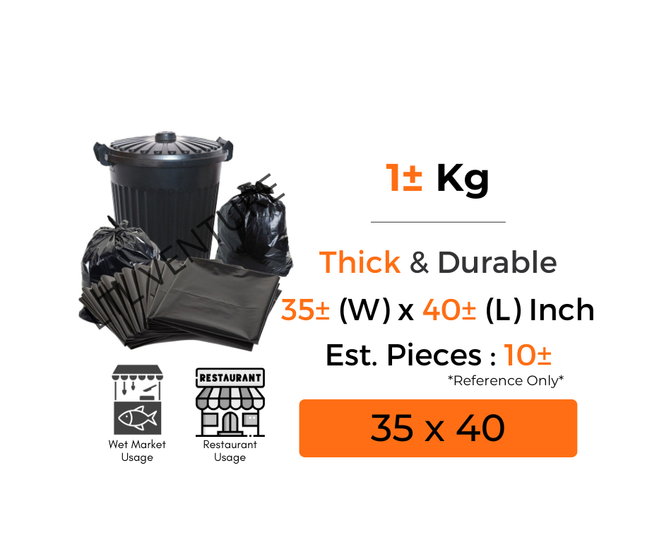 (1Kg) Garbage Bag Plastic Bag Extra Large Thick/Star/Heavy Duty/Plastik ...