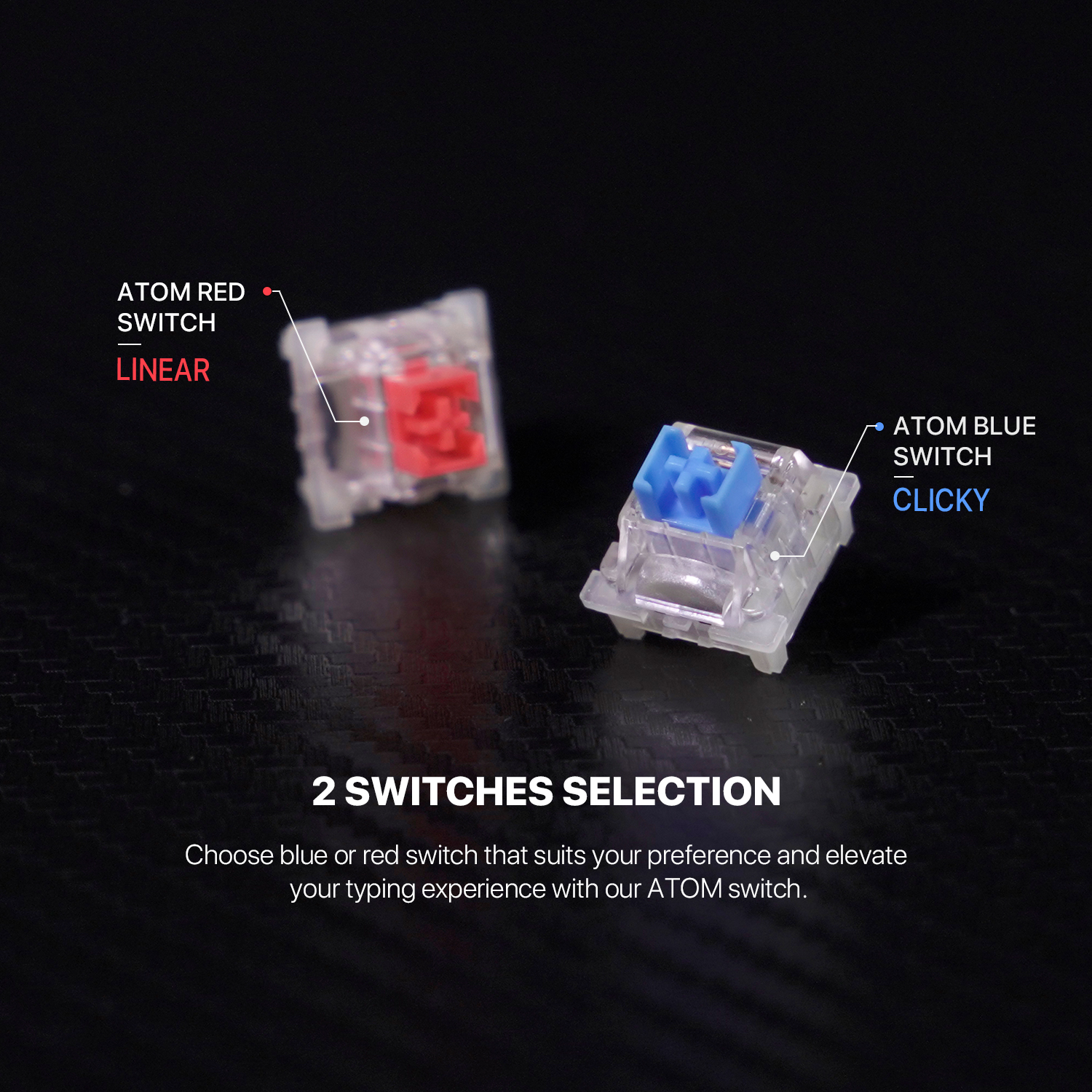 Fantech ATOM Mizu Series Gaming Mechanical Keyboard 60% 75% 95% ATOM 63 ...