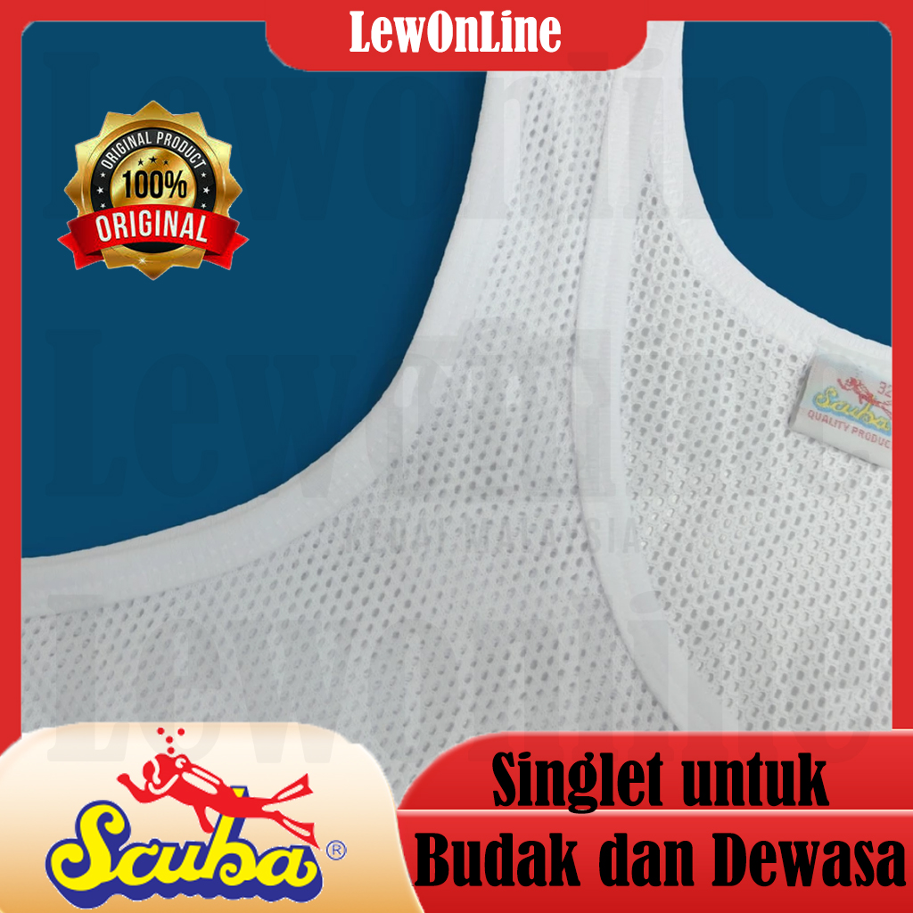 Scuba Men's Netting Singlet/ Boy Netting Singlet Inner Wear CL702 Baju ...