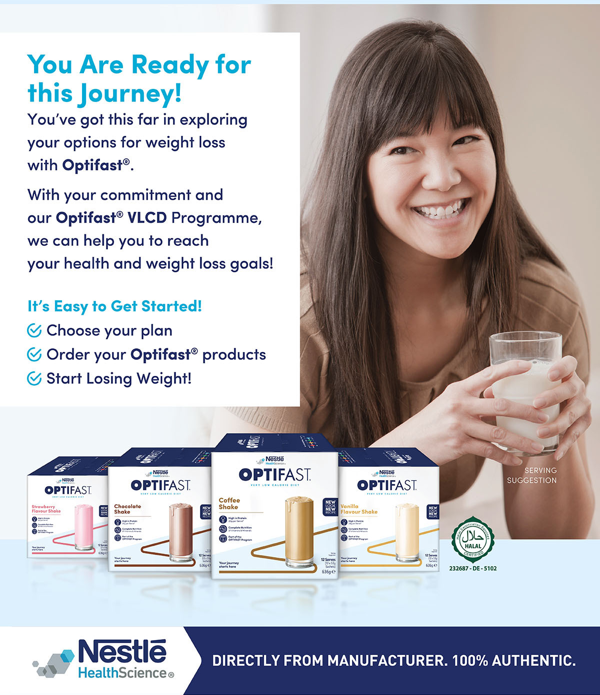 NESTLE OPTIFAST MILK SHAKE VANILLA, Weight Lost Meal Replacement 12x53g ...