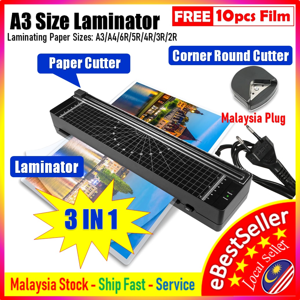3IN1 A3 A4 laminator laminating Machine Multifunctional Paper Cutter ...
