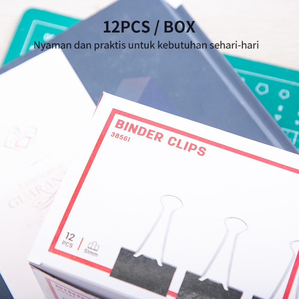Deli Binder Stainless Steel Clip Electrophoresis Coated Klik Kertas ...
