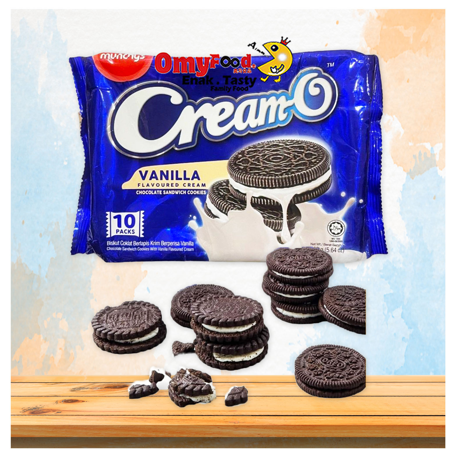 160g Munchy's Cream-o [Vanilla][OmyFood] | Shopee Malaysia