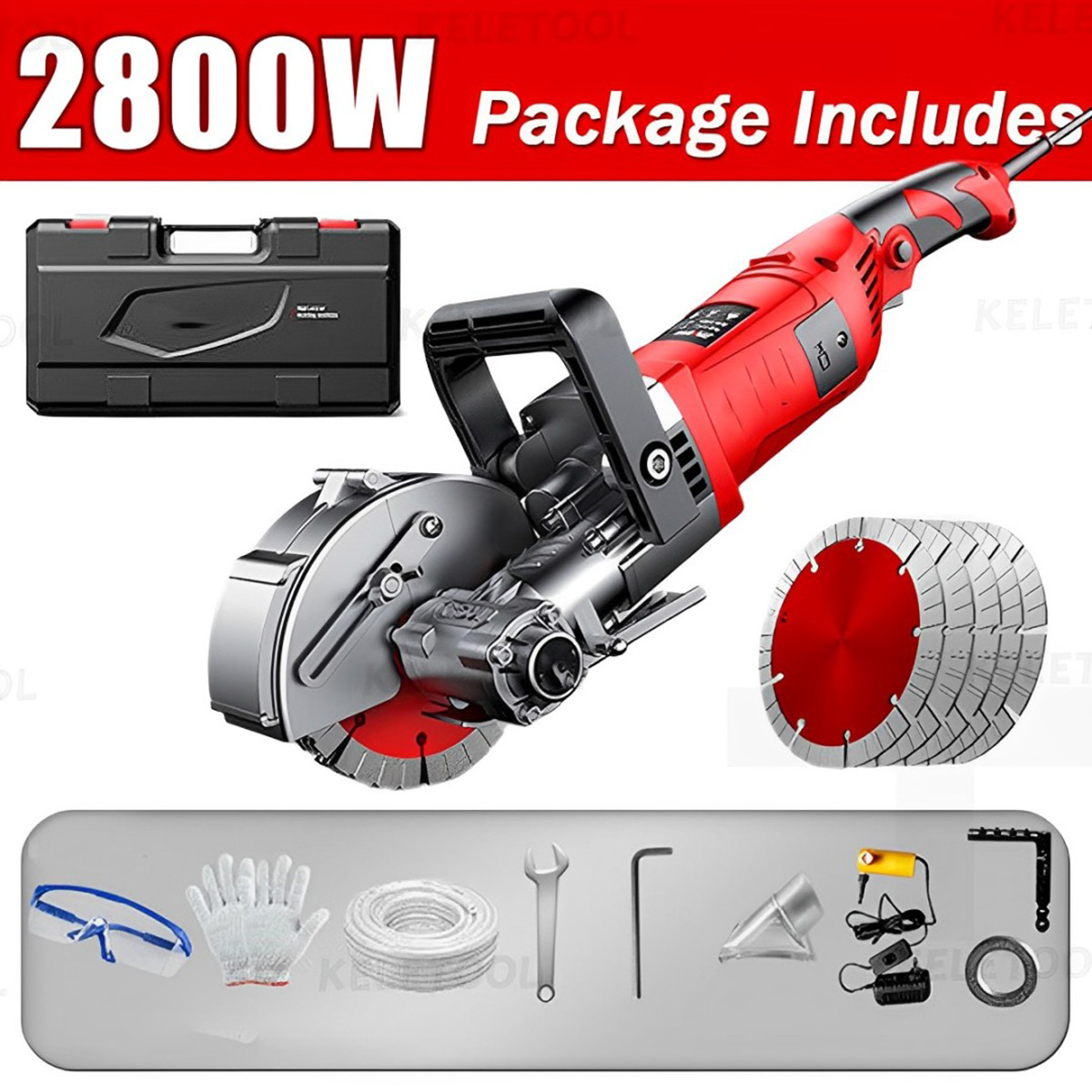 30MM 9800W Multi-Function Wall Slotting Machine Cutter Groove Cement ...