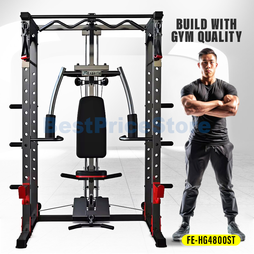 BPS FitExperte Ultimate Power Cage Squat Rack Chest Cable Fly ...