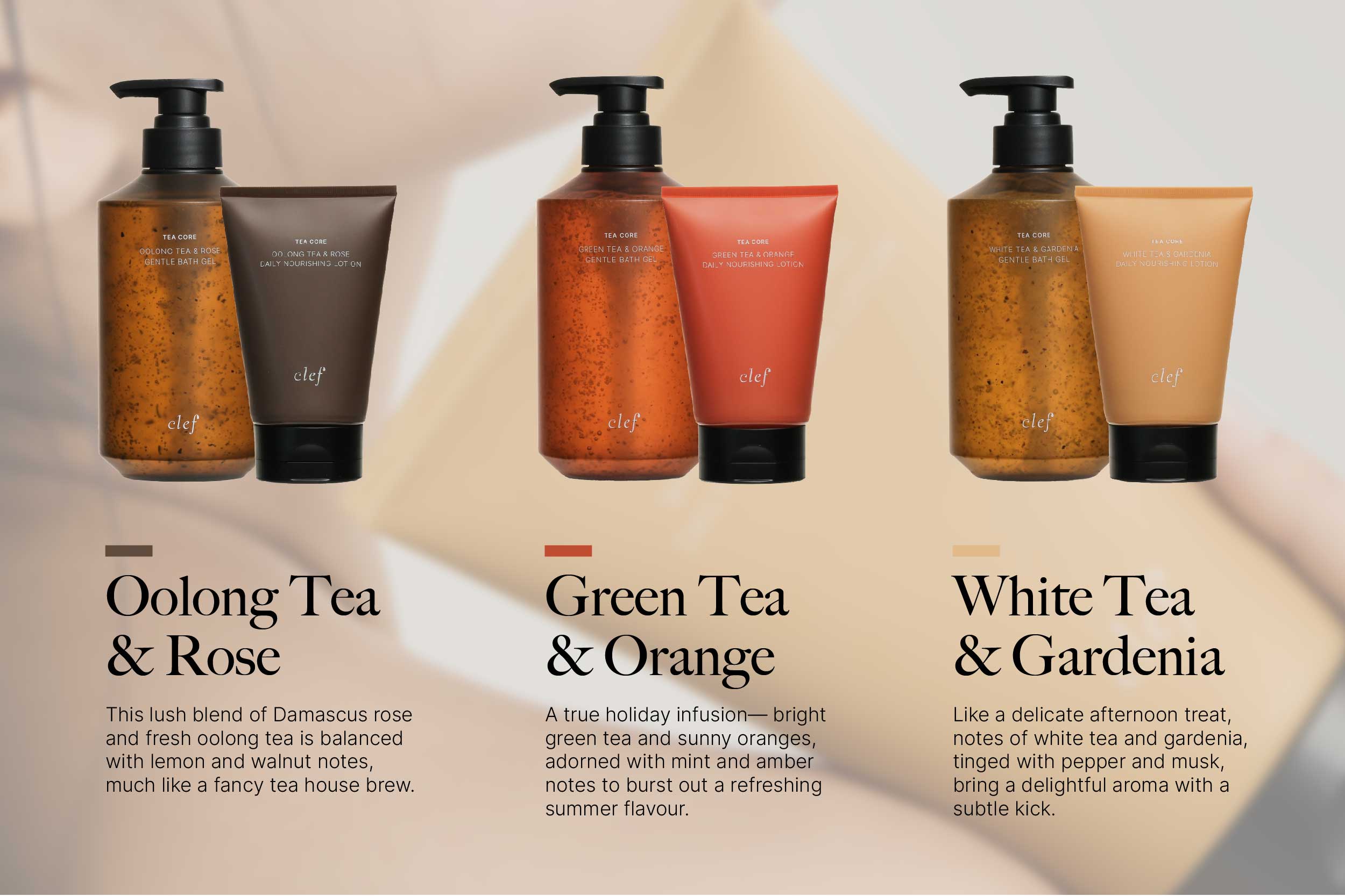 [REFRESHING] CLEF Tea Core Green Tea & Orange Gentle Bath Gel & Daily ...