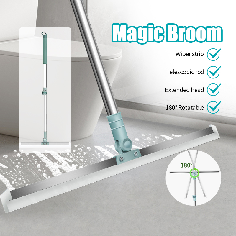💗Magic Broom 180°Degree Rotatable Silicone Floor Scraper Dual-Use Home ...