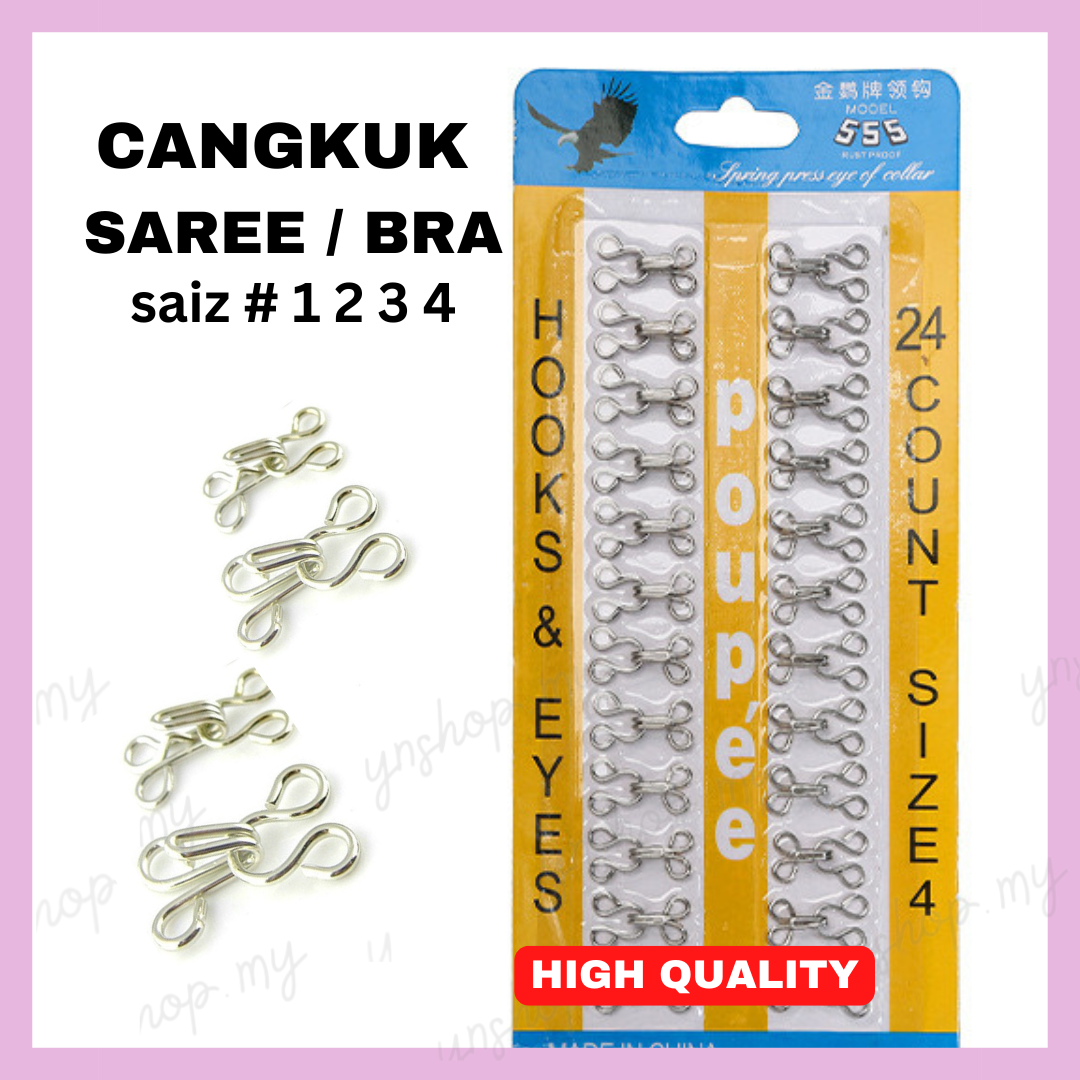 Cangkuk Saree / Cangkuk Bra / Penekap Baju / Hook Saree / Cangkuk Mata ...
