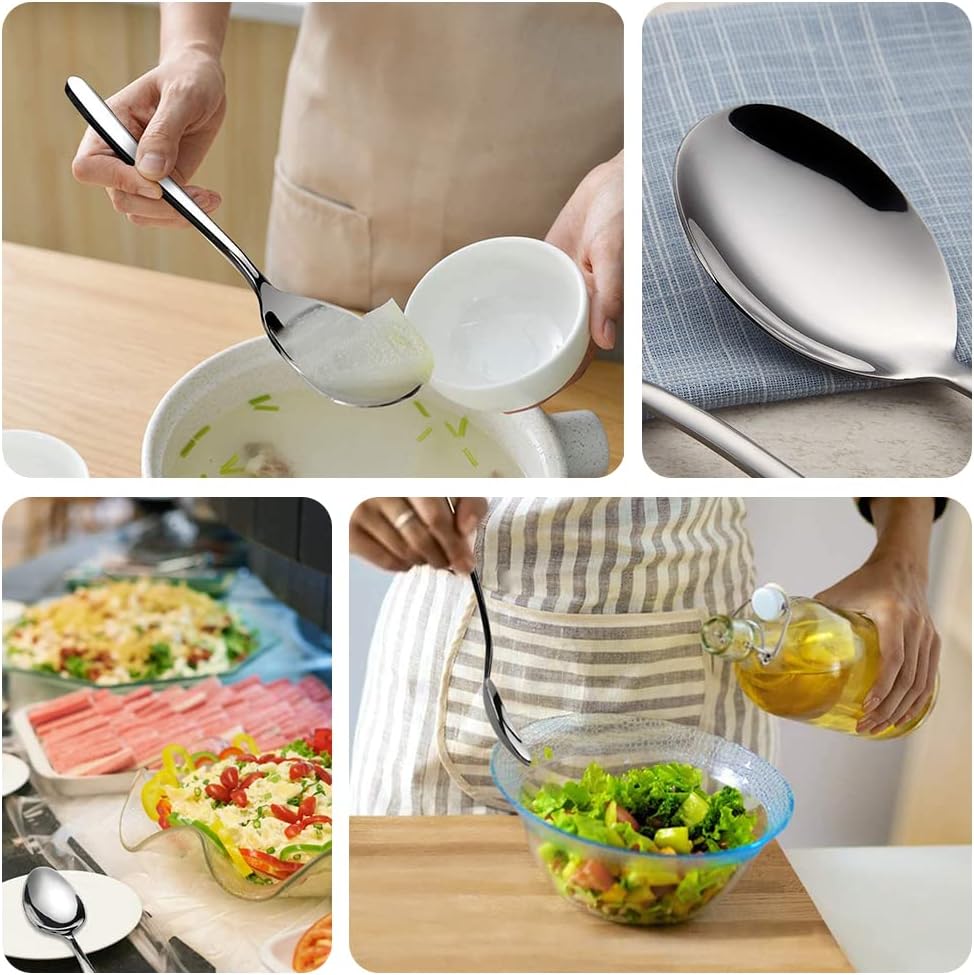 [M'sia Stock] 25CM Large Extra Thick Stainless Steel Big Serving Spoon ...