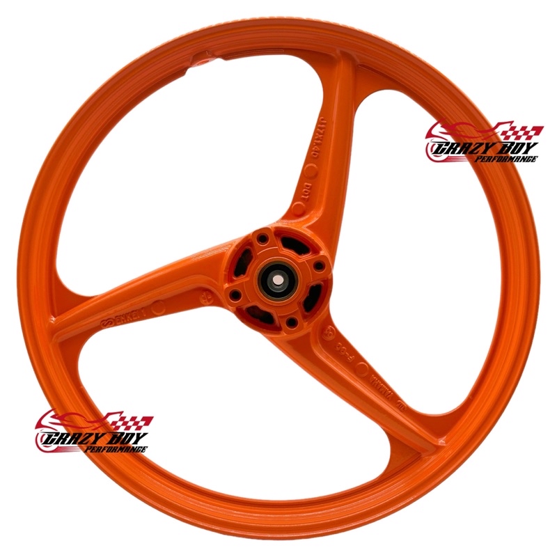 ENKEI SPORT RIM 3 BATANG OREN FULLCHOP YAMAHA PNP Y15ZR Y16ZR 125ZR LC135 V8 FI Y125Z ORANGE ...