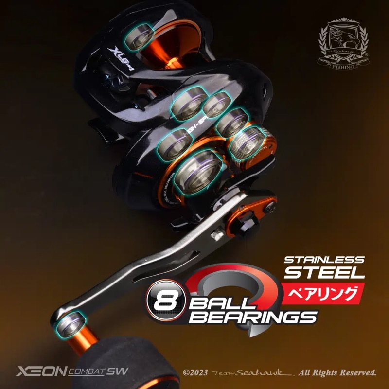 Team Seahawk Xeon Combat SW103HSL Baitcast Overhead Reel SW 103HSL BC ...
