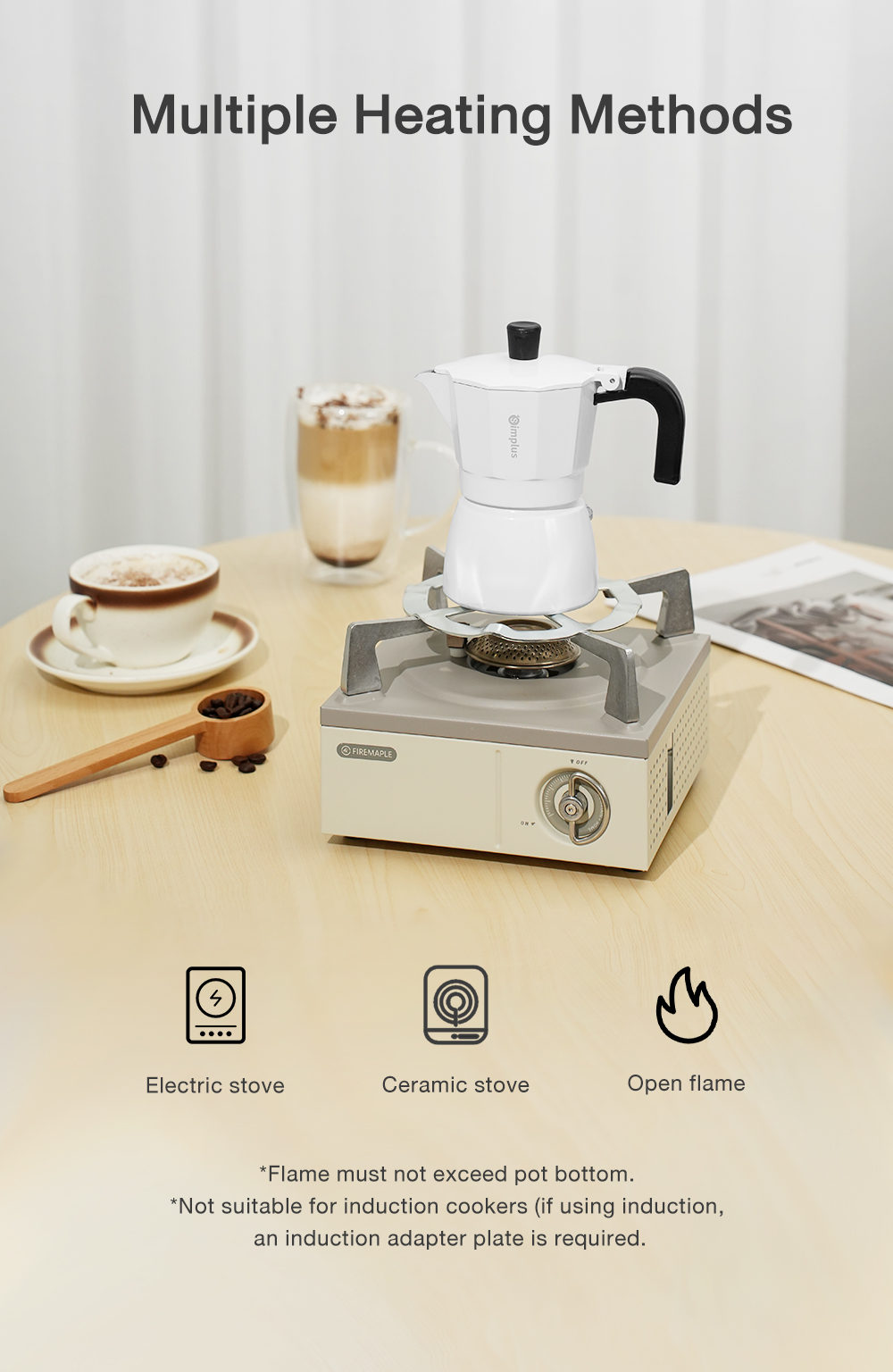 Simplus Moka Pot | 150mL | Single-Valve High-Pressure Extraction ...