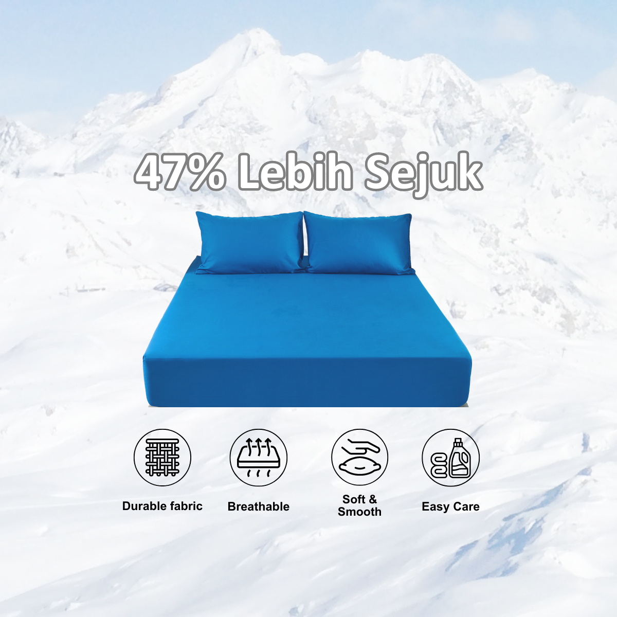 Cadar Single Plain Bedsheet Fitted Single Hostel Sarung Tilam Single Bed Sheet Cadar Katil Murah ...