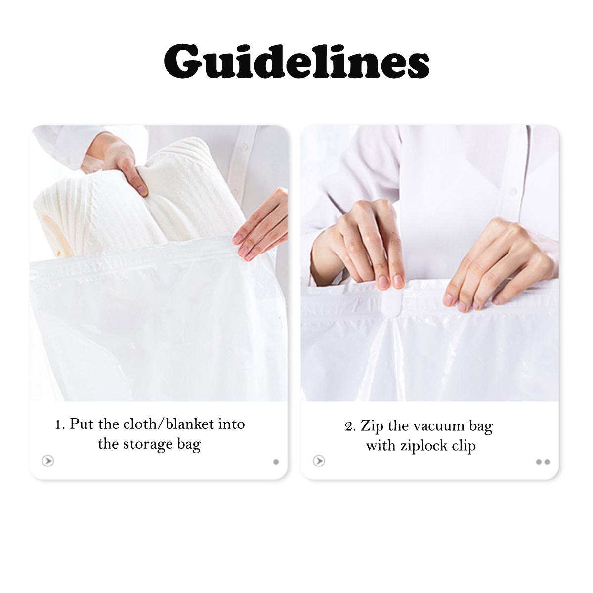 3D Pumpless Travel Vacuum Bag Compression Storage Bag Blanket Pillow ...