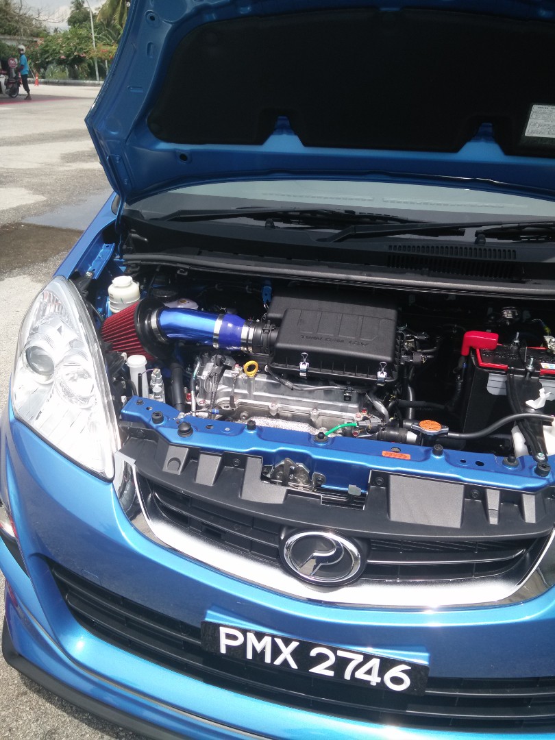 Intake Piping Open pod Myvi alza Simota double fan+ Aluminium air ...