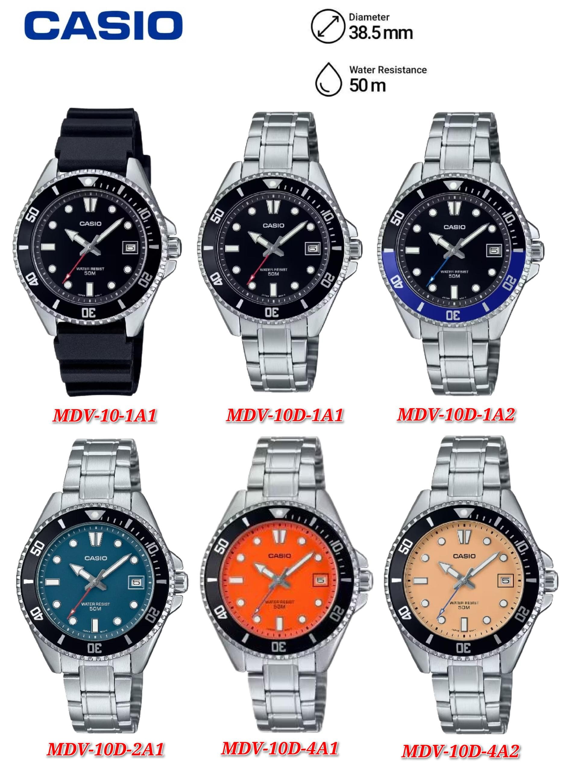 Casio Watch Collection MDV-10D / MDV-10 | Shopee Malaysia