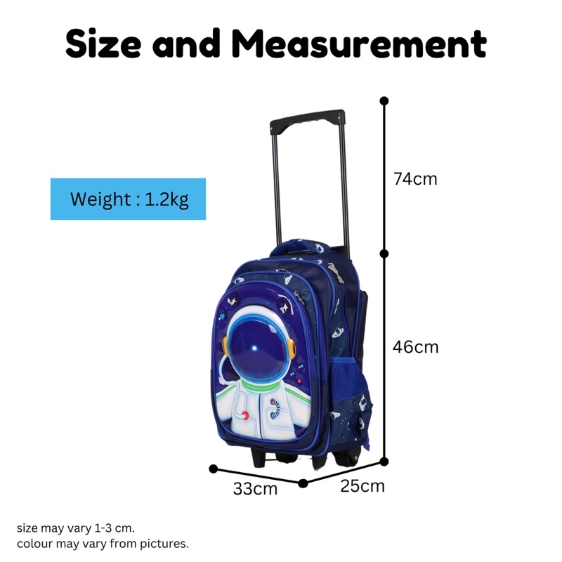 5D 16” Trolley School Bag Beg Roda Budak | Shopee Malaysia