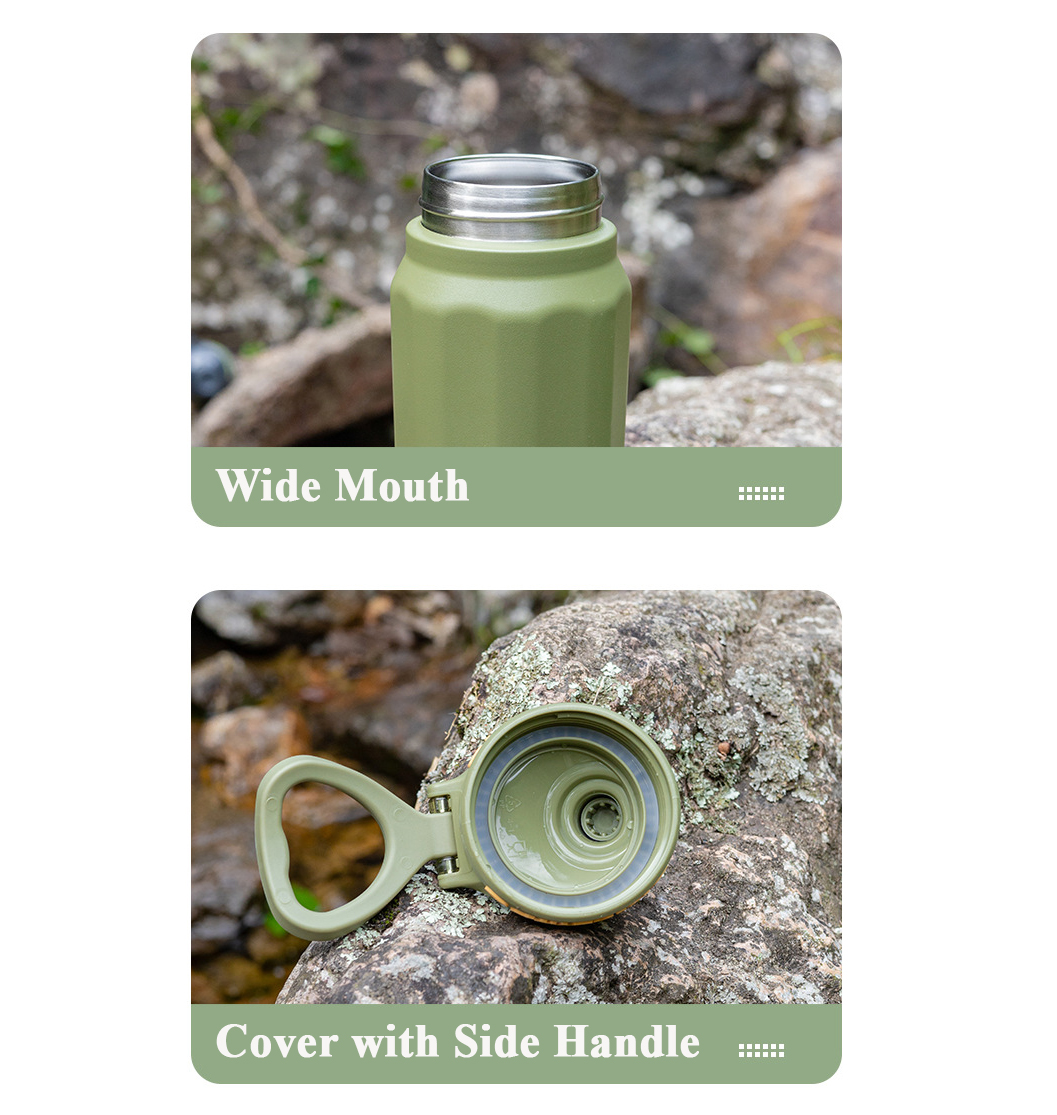 Dodge 520ml/670ml/750ml/830ml/1L Direct 316SS Stainless Steel Vacuum Flask Thermos Water Bottle ...