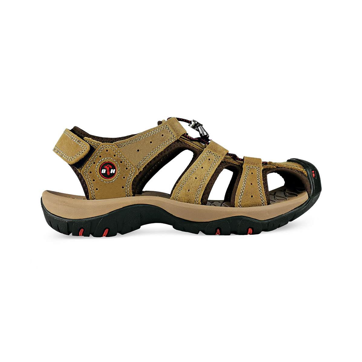 Black Hammer Men Genuine Leather Walking Sandals BH2815-HT | Shopee ...